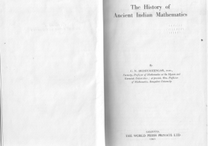 The history of anciant indian mathematics